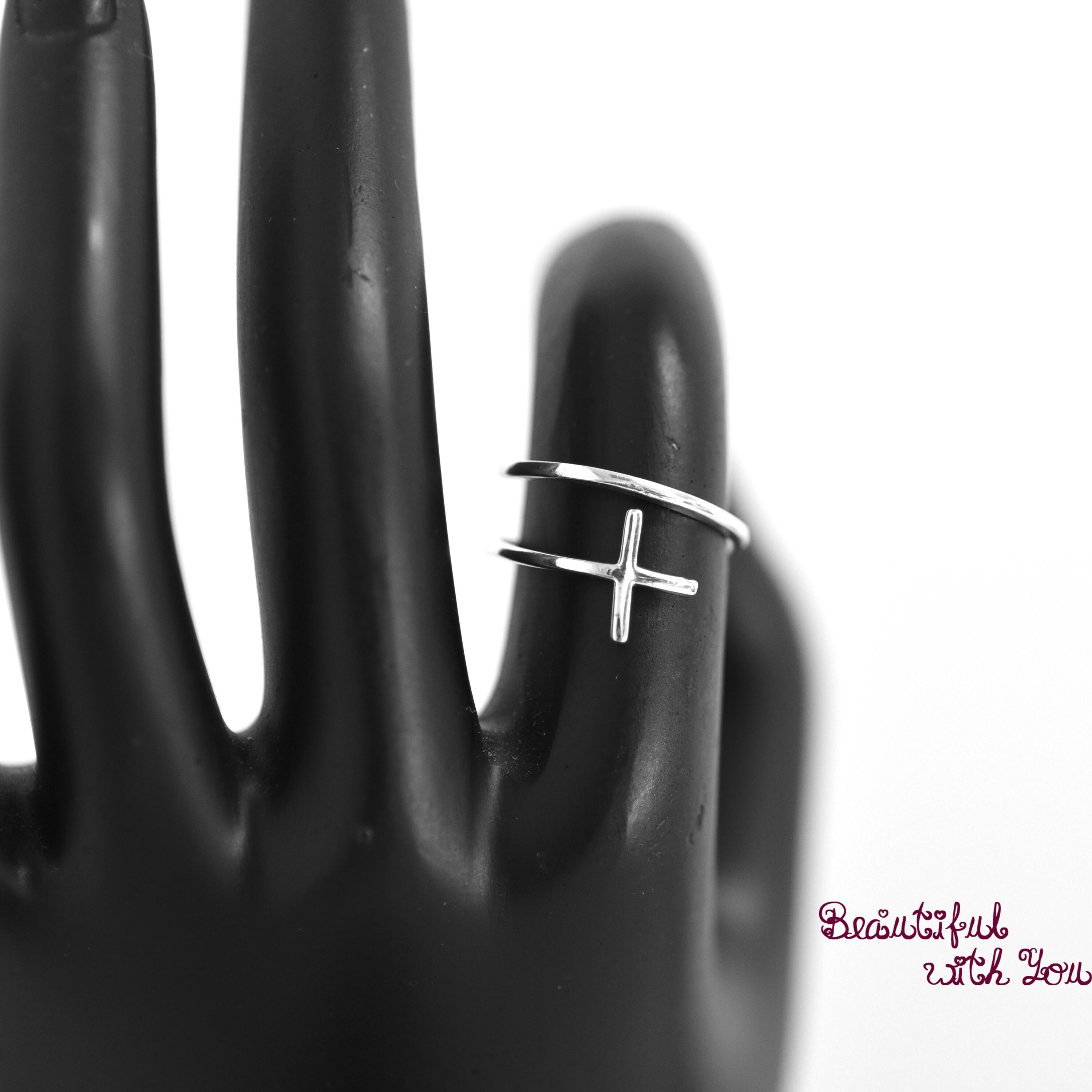Sideways Cross Open Flexible Adjustable Midi Wraparound Ring - Etsy