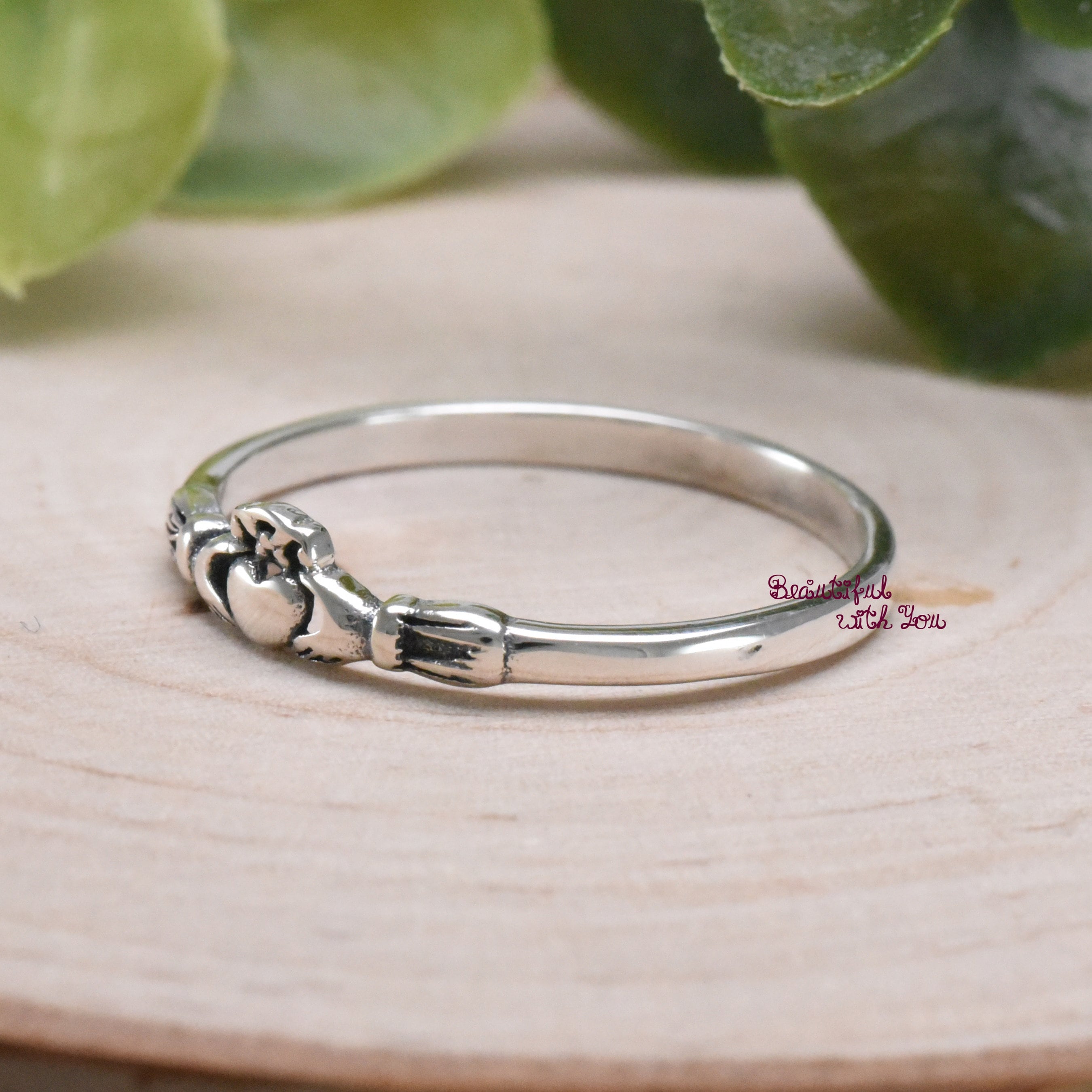 Childrens Girls Claddagh Ring, Silver Claddagh Ring, Womens Claddagh ...