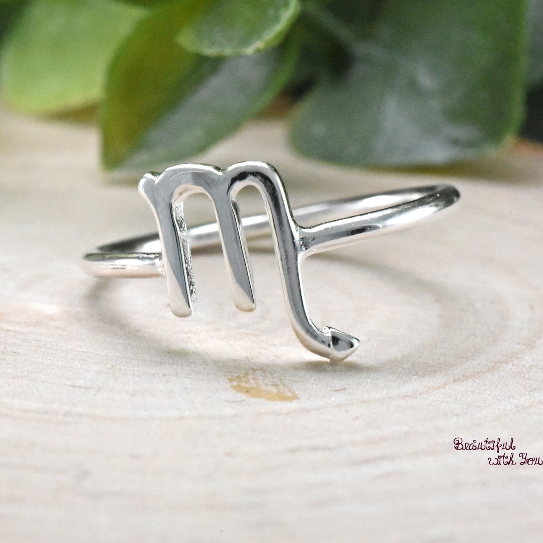 Zodiac Sign Ring, Scorpio Ring, Star Signs Ring, Birth Date Ring ...