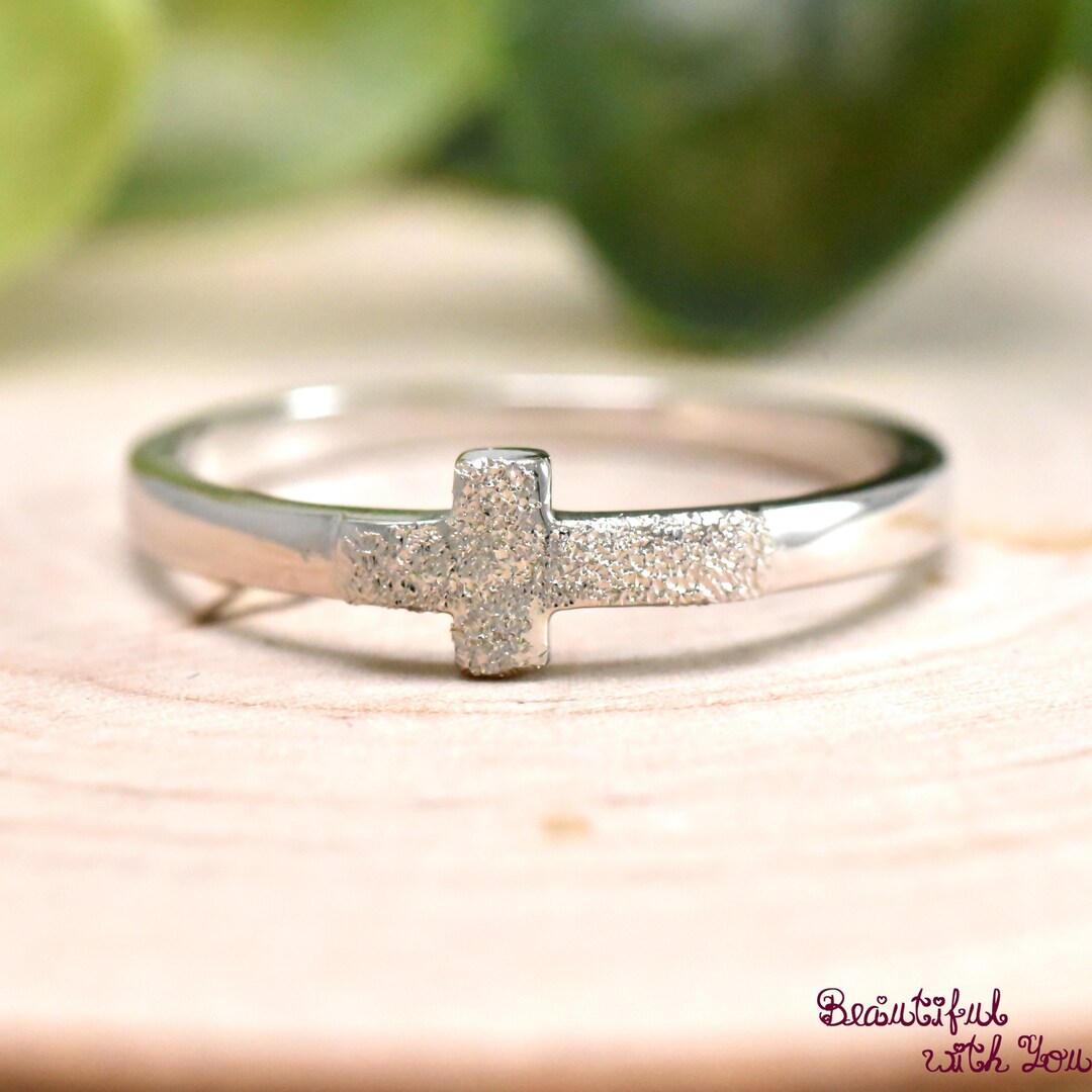Cross Ring Christian Cross Ring Christian Sideways Faith - Etsy