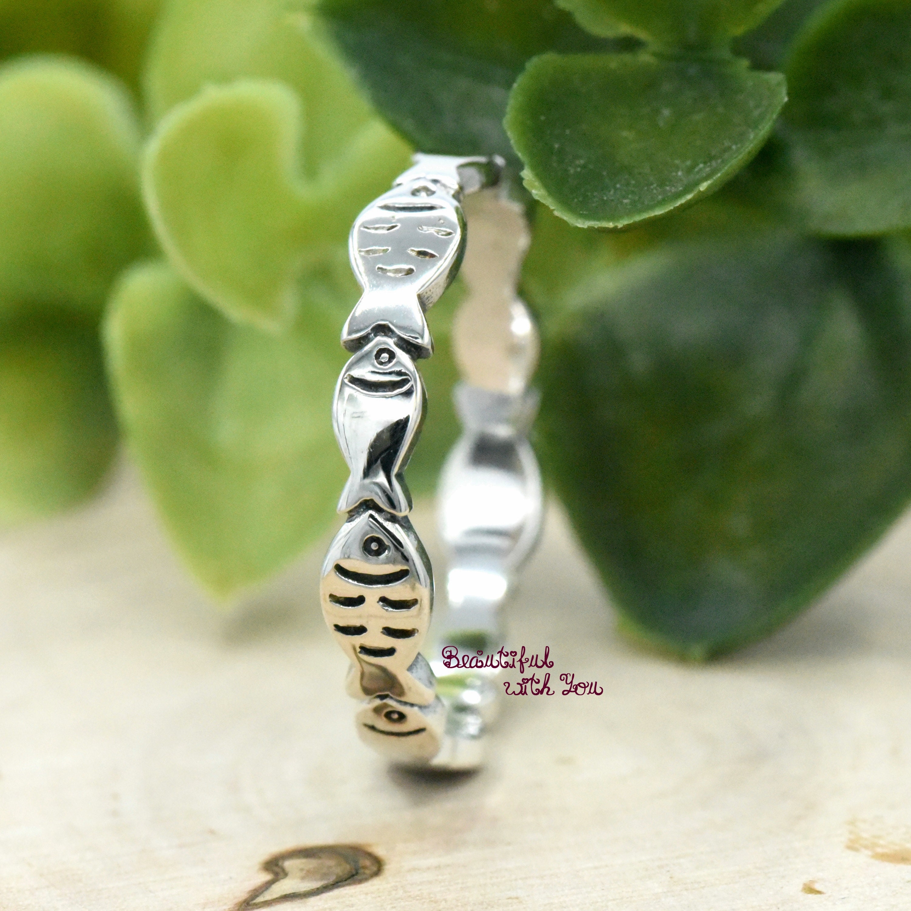 4mm Ichthys Fish Eternity Ring Christians Fish Symbol - Etsy