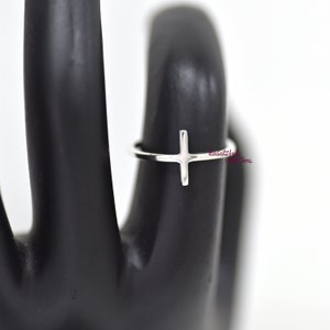 Simple Cross Ring Sterling Silver Cross Ring Christians - Etsy