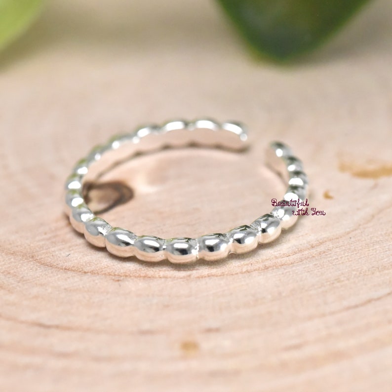 2mm Bead Ball Toe Ring Silver Toe Ring Unique Bead Ball Toe | Etsy