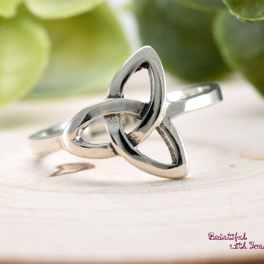 Celtic Trinity Knot Inspired Ring, Celtic Triquetra Ring, Trinity Ring ...