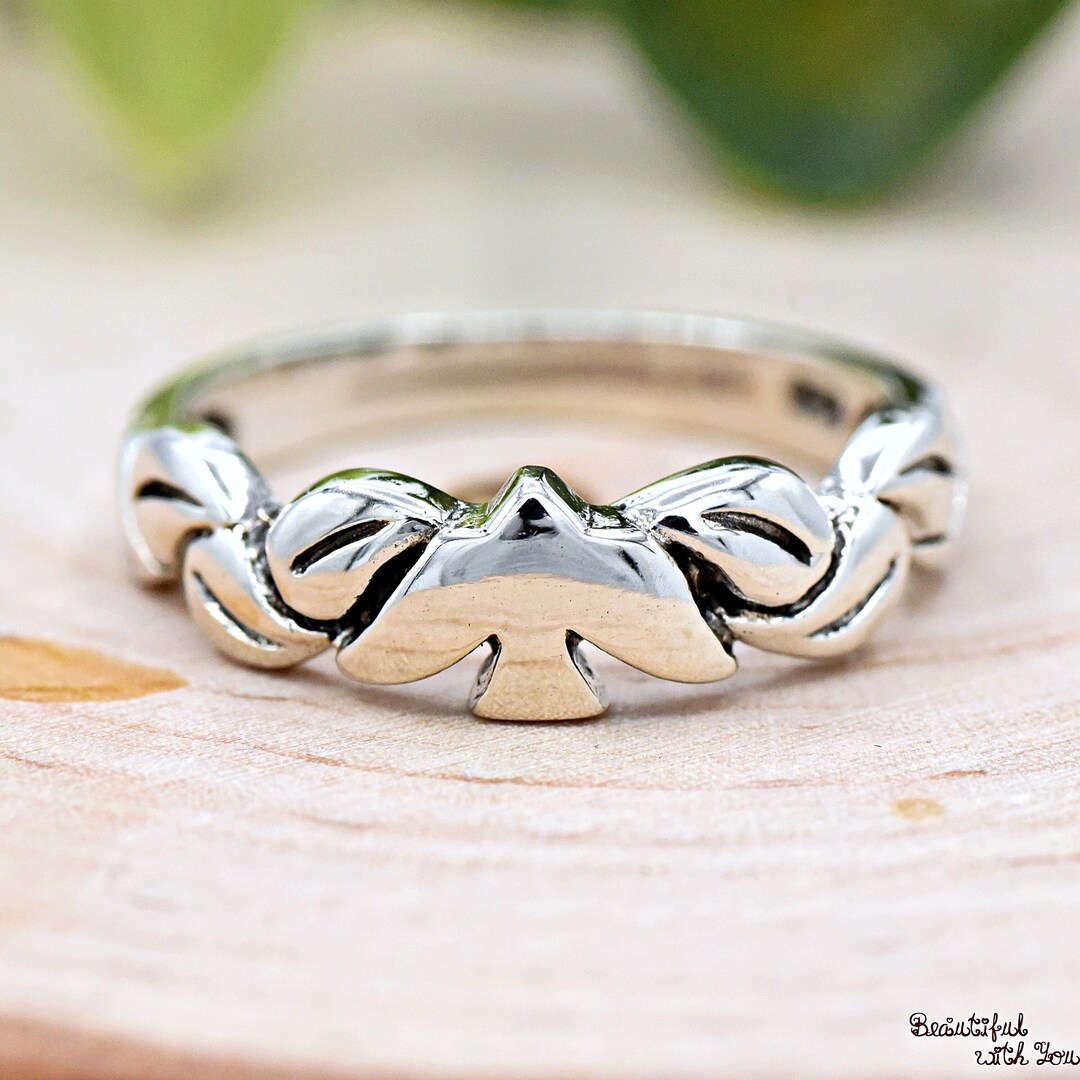 Dove Ring, Dove With Leaves Side Christians Symbol Ring, 925 Sterling ...