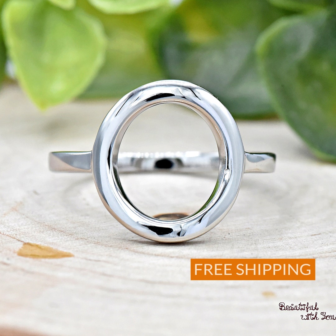 Karma Ring Open Circle O Ring Open Circle Ring Silver 925 - Etsy