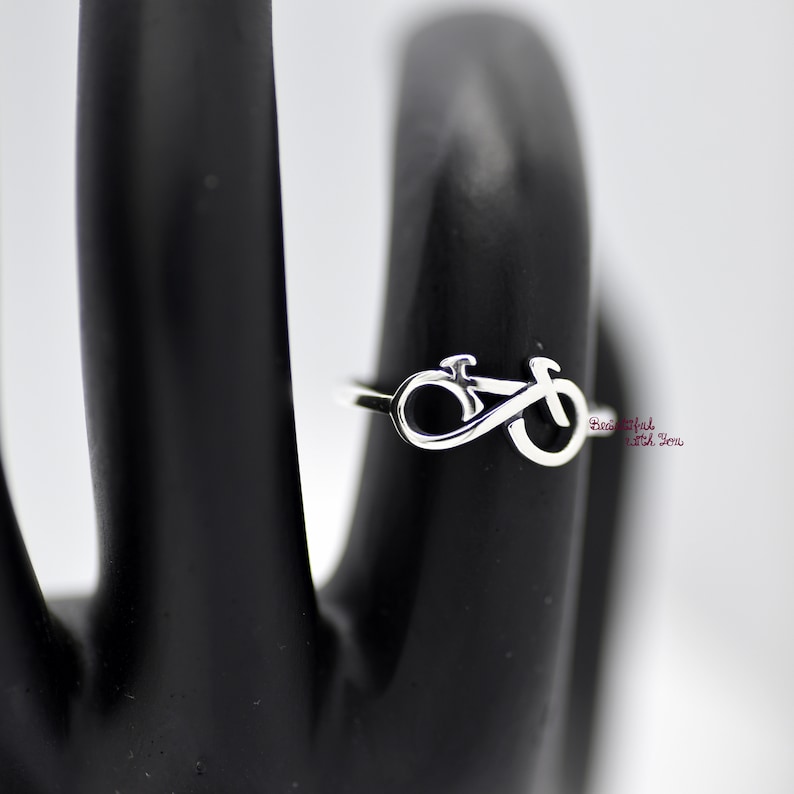 Bicycle Ring Casual Ladies Ring Solid 925 Sterling Silver - Etsy