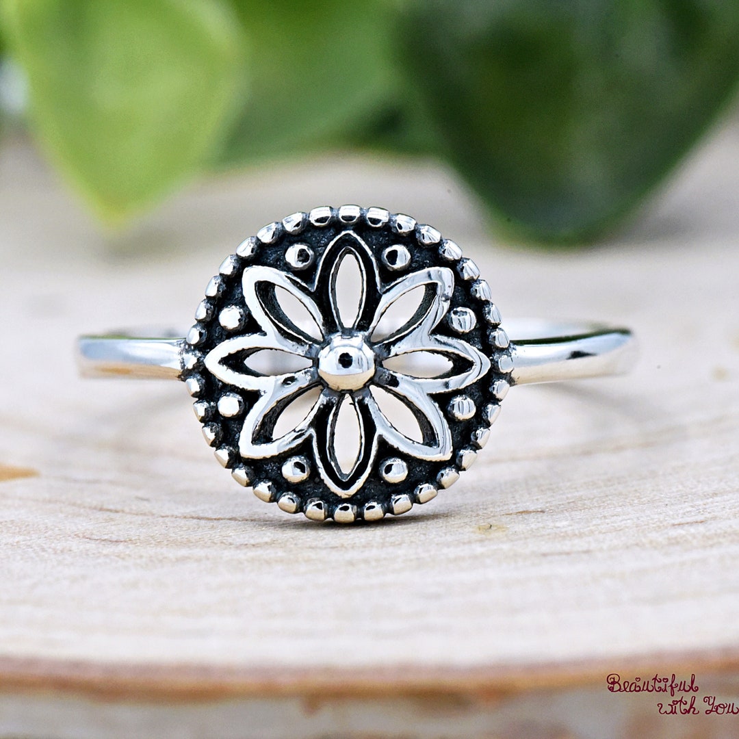 Sterling Silver 10mm Disc Cut Out Mandala Geometric Buddhism Symbol ...