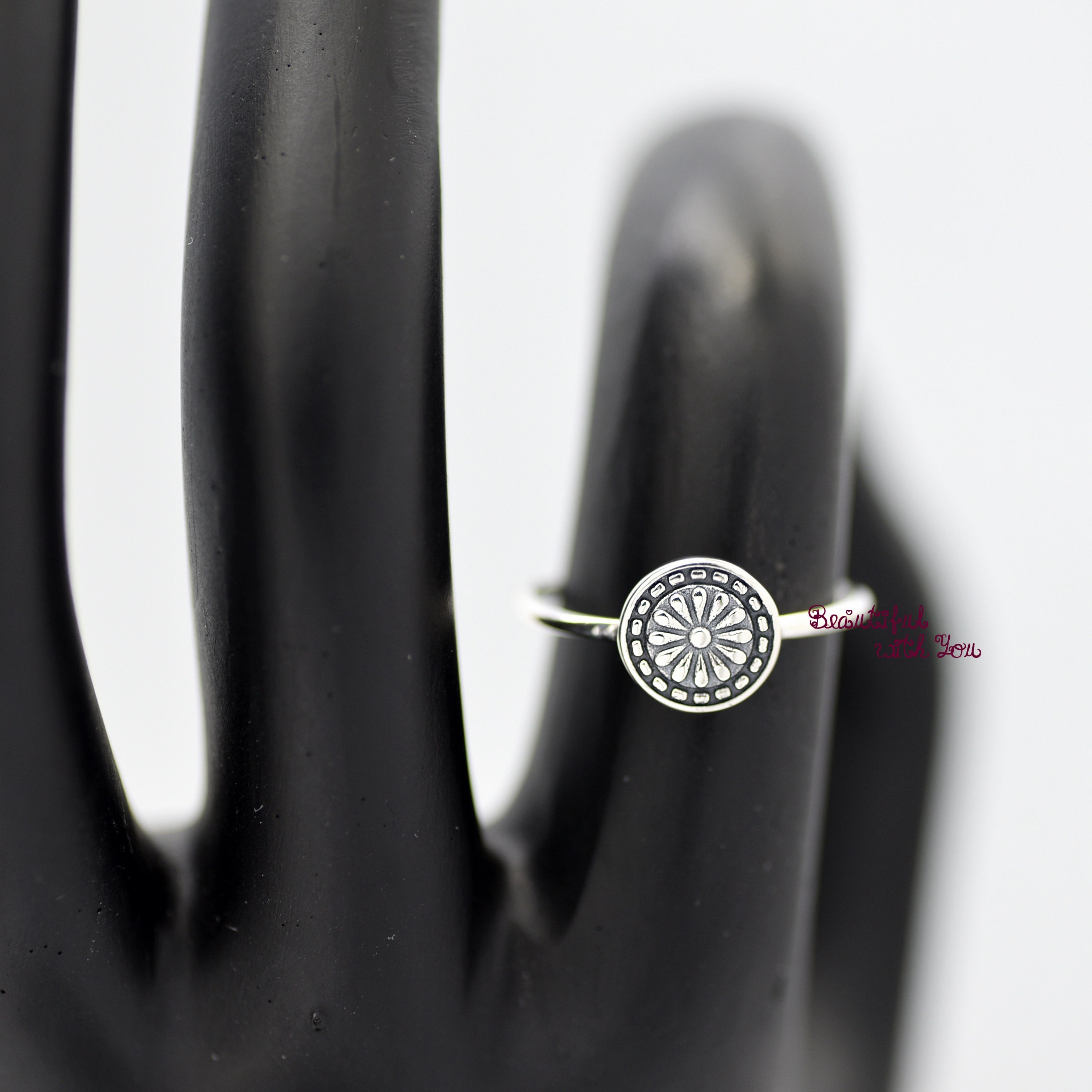 Mandala Geometric Buddhism Symbol Disk Ring Vintage Mandala - Etsy