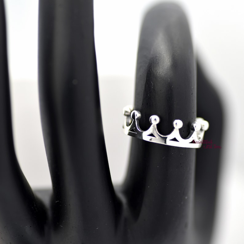 Simple Cute Crown Ring, Girls Womens Crown Princess Tiara Ring, Solid ...