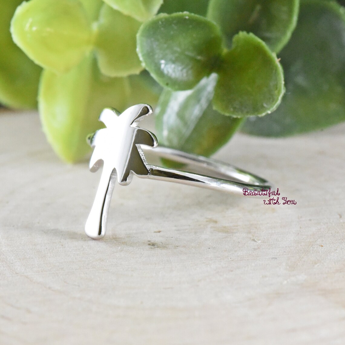 Palm Tree Ring 925 Sterling Silver Everyday Womens Ring - Etsy