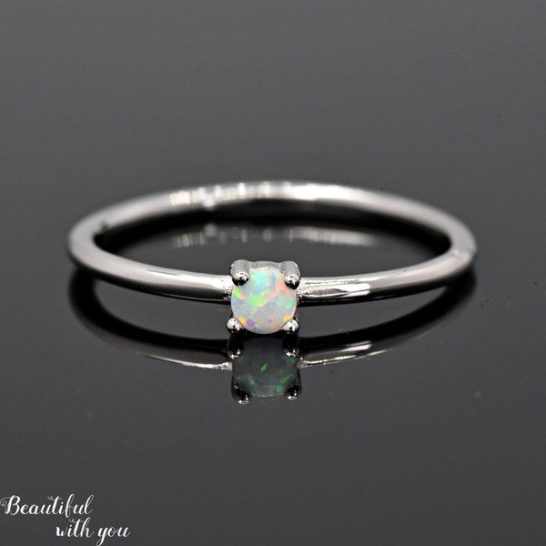 Simple Opal Ring - Etsy