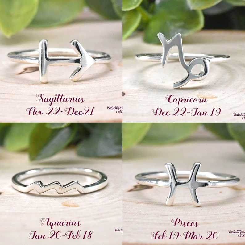 Zodiac Sign Ring Leo Ring Star Signs Ring Birth Date Ring - Etsy Singapore