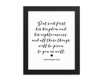 Seek ye first | Etsy