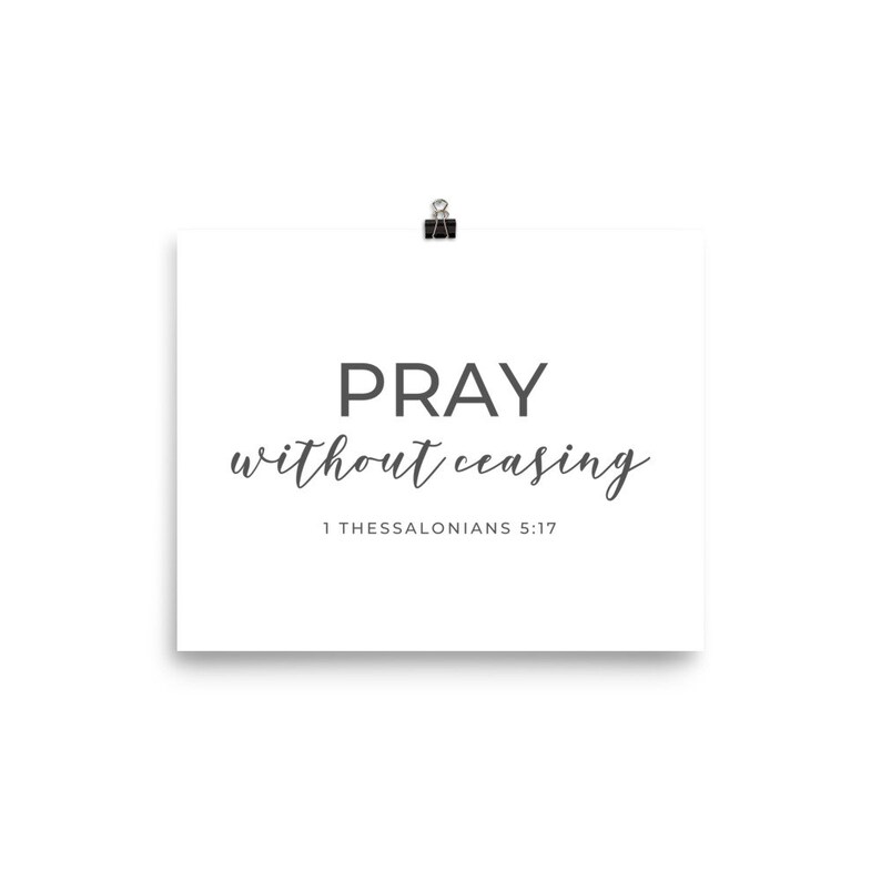 Pray Without Ceasing Christian Signs Prayer Wall Art Large | Etsy