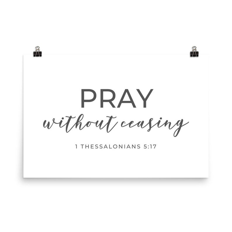 Pray Without Ceasing Christian Signs Prayer Wall Art Large | Etsy