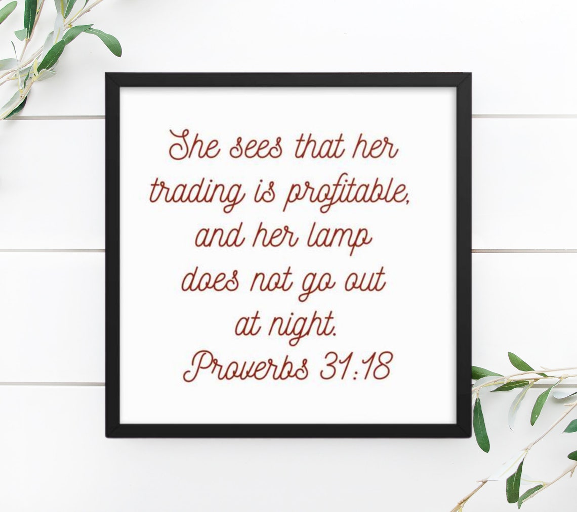 Christian Office Decor Christian Signs Proverbs 31 Quote - Etsy UK