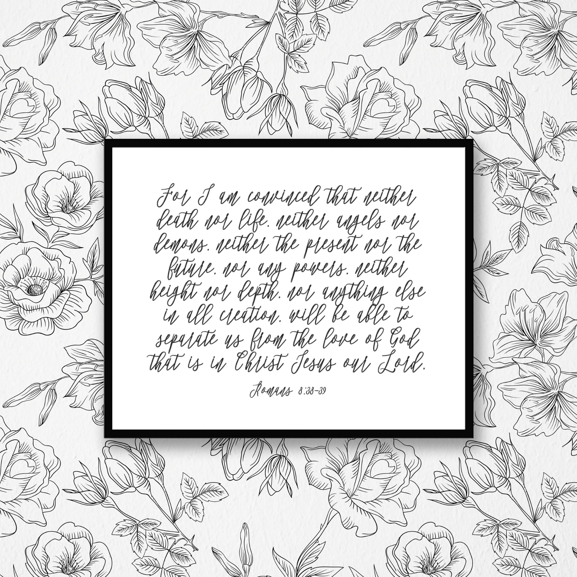 Romans 8:38-39, Romans Bible Quotes and Jesus Loves Me Sign, Farmhouse ...