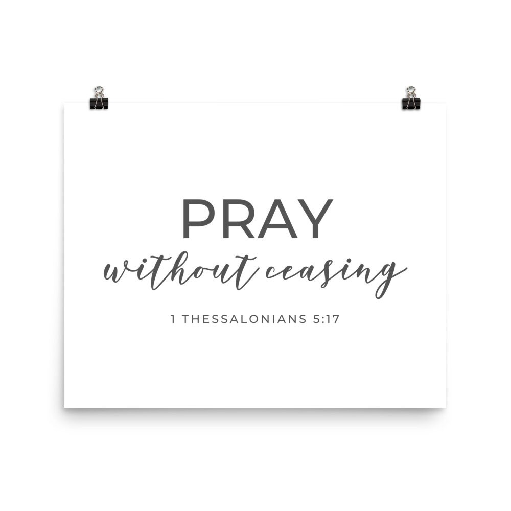 Pray Without Ceasing, Christian Signs, Prayer Wall Art, Large Scripture ...