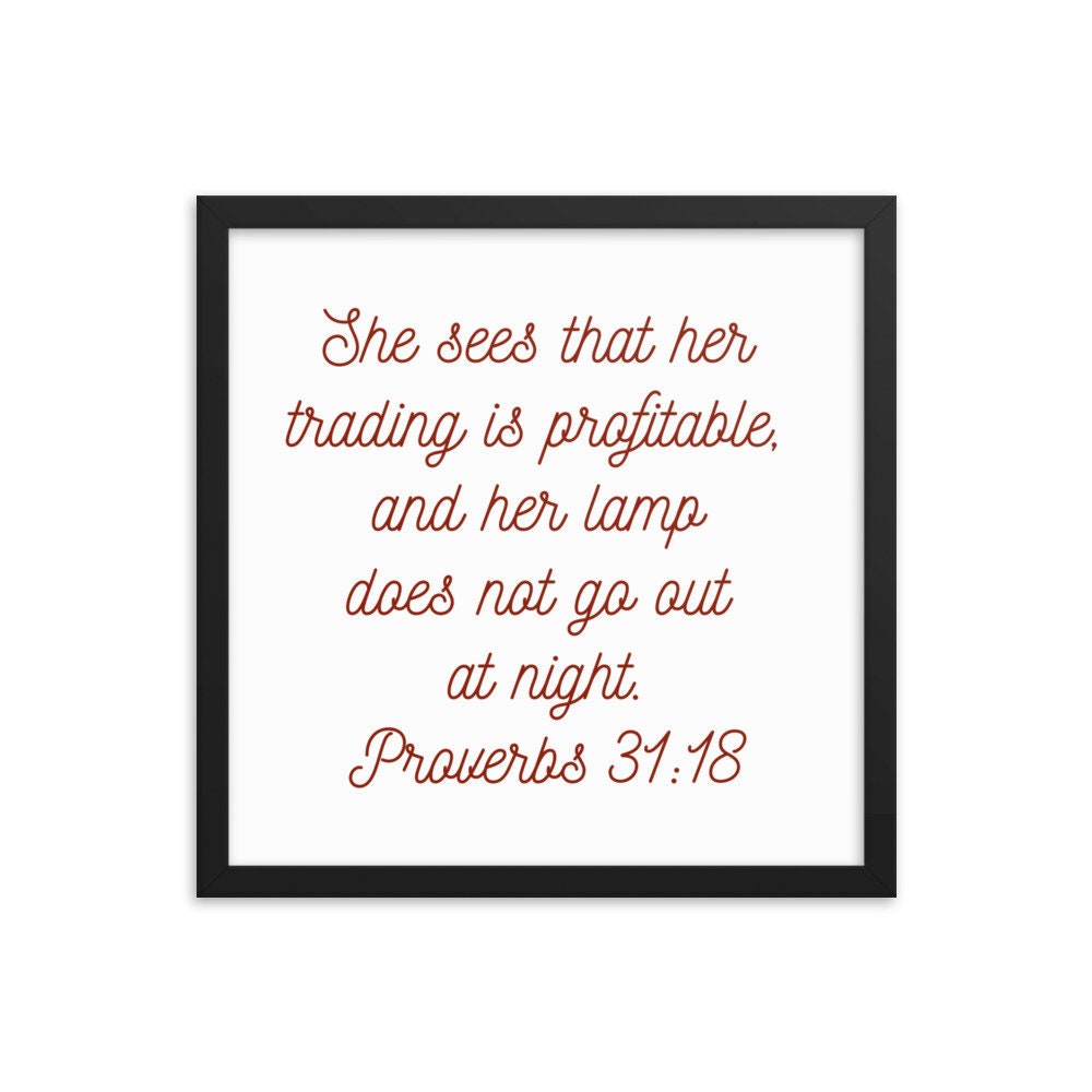 Christian Office Decor Christian Signs Proverbs 31 Quote | Etsy
