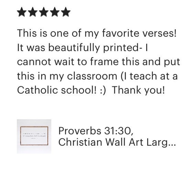 Proverbs 31:30 Christian Wall Art Large Bible Scripture Wall | Etsy