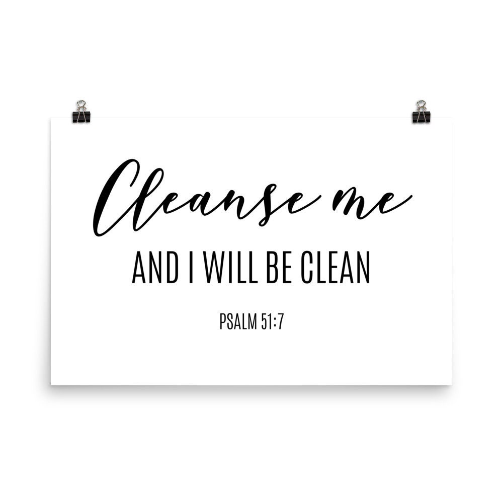 Cleanse Me Laundry Room Sign Scripture Wall Hangings | Etsy