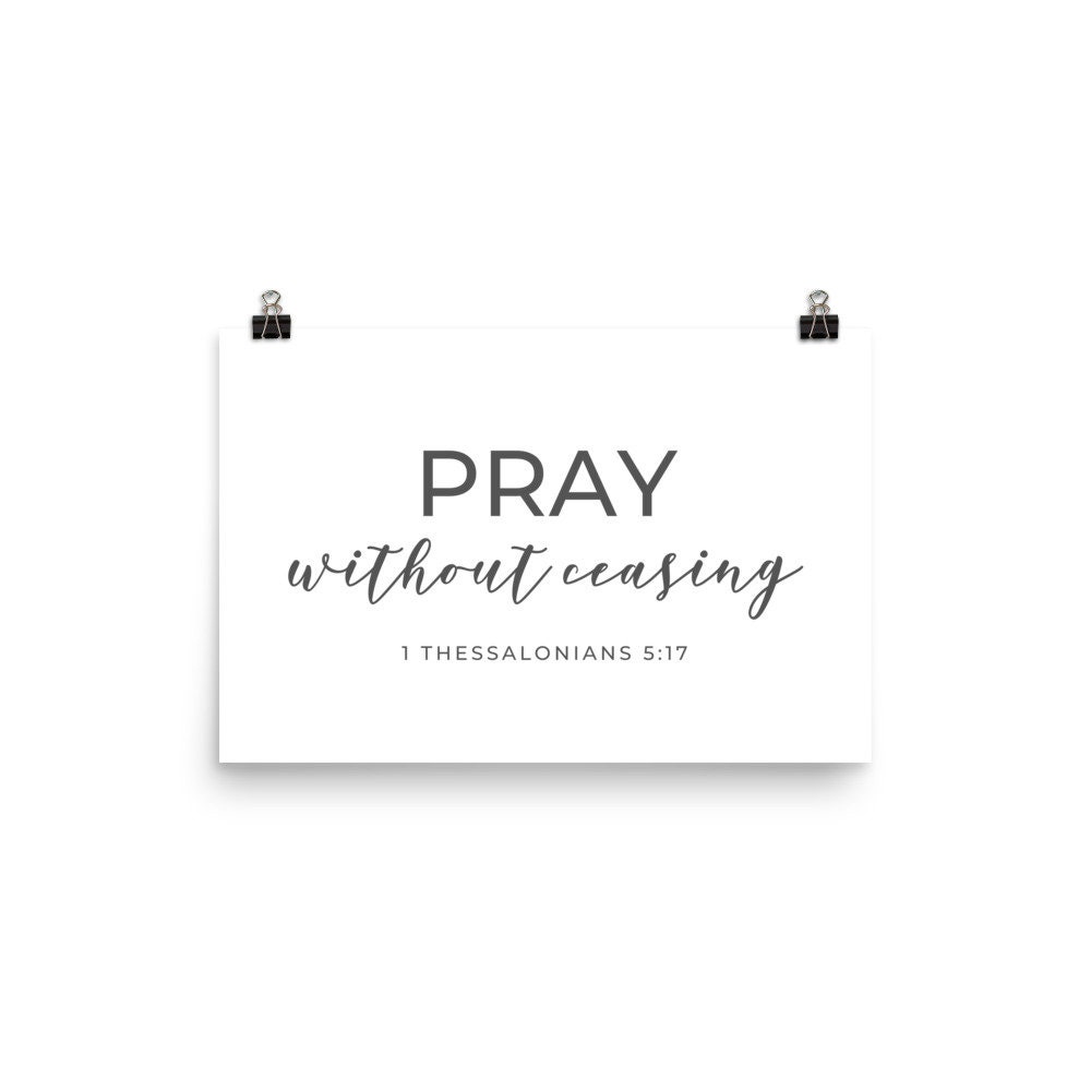 Pray Without Ceasing, Christian Signs, Prayer Wall Art, Large Scripture ...
