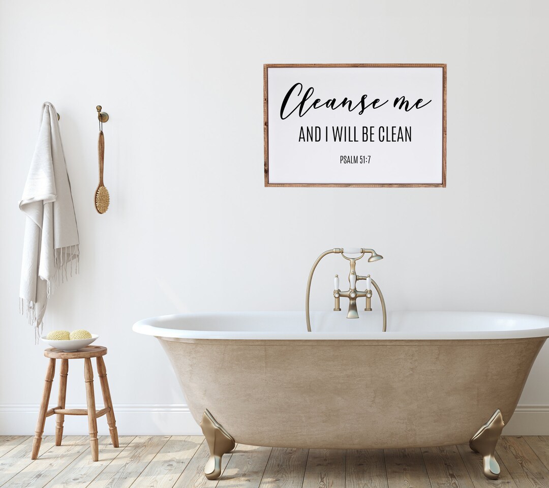Cleanse Me Laundry Room Sign Scripture Wall Hangings - Etsy