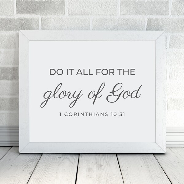 1 Corinthians 10 31 - Etsy