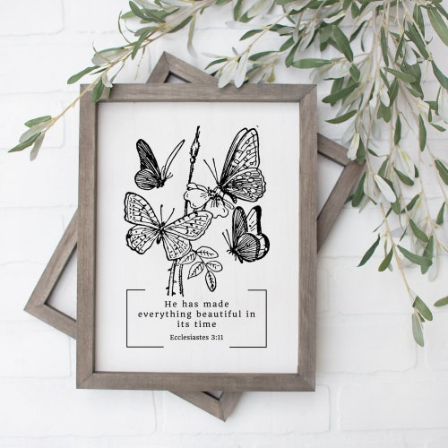 Ecclesiastes 3:11 Bible Verse Wall Art Christian Decor Set of - Etsy