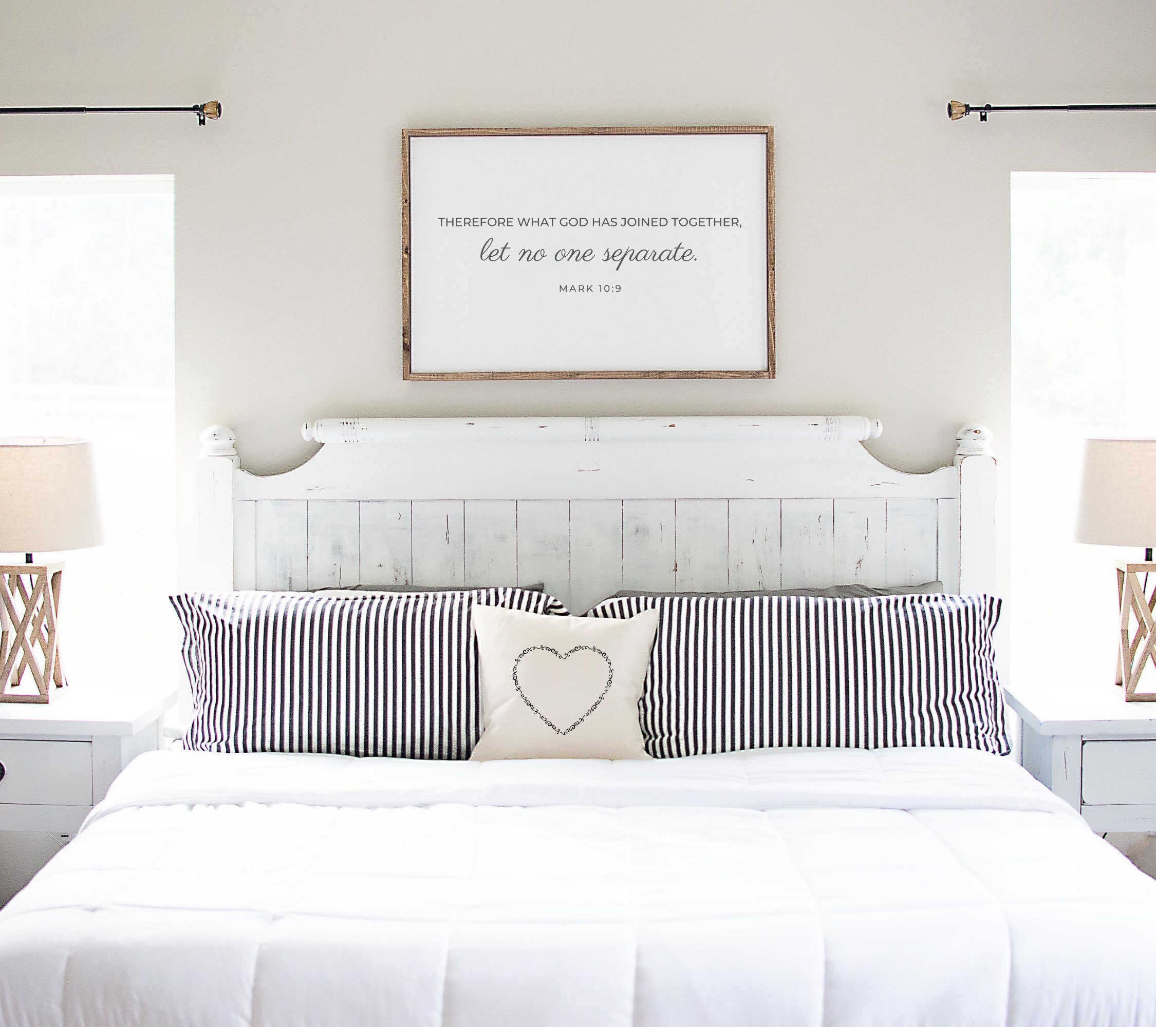 Master Bedroom Wall Decor, Bedroom Wall Art Over the Bed, Christian ...