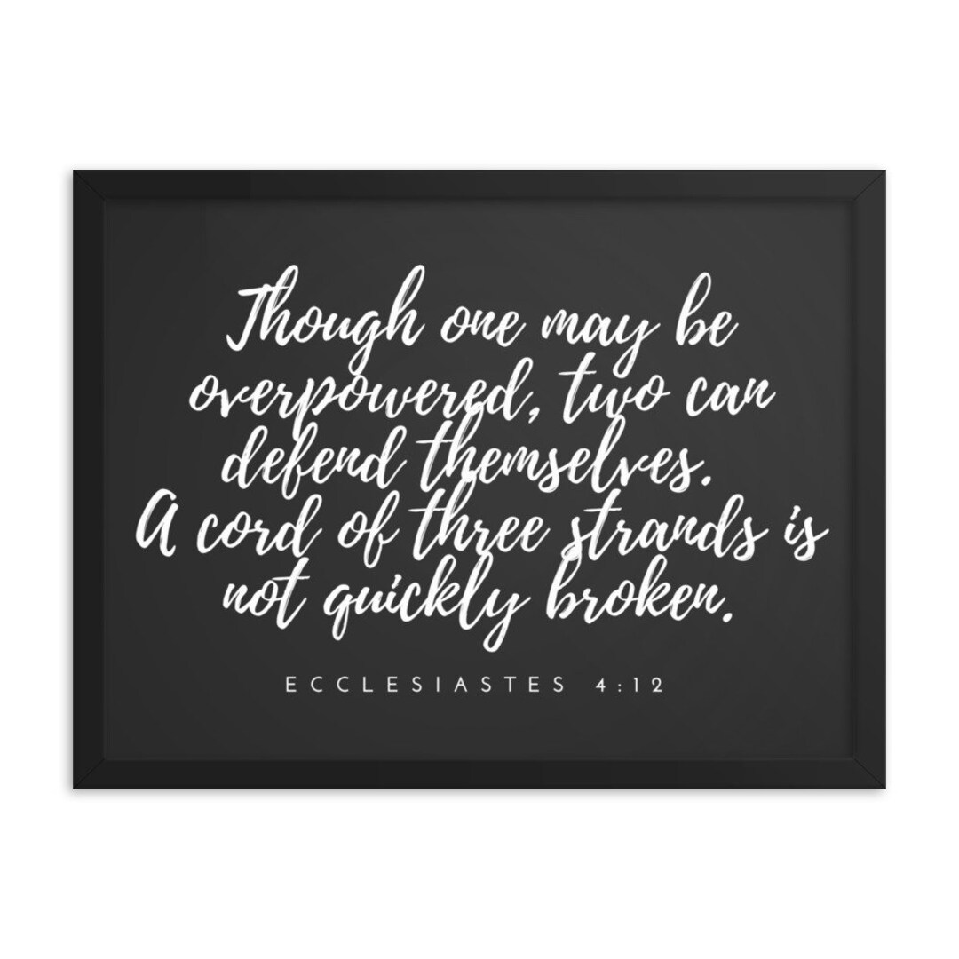 A Cord of Three Strands Master Bedroom Wall Decor Over the Bed Marriage ...