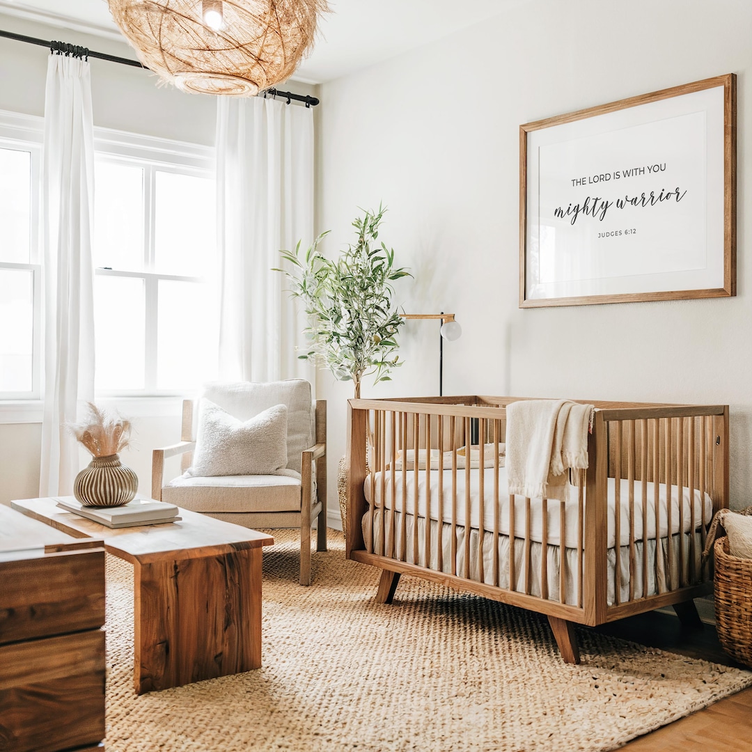 Judges 6 12 the Lord is With You Mighty Warrior Nursery Wall Art Kids ...