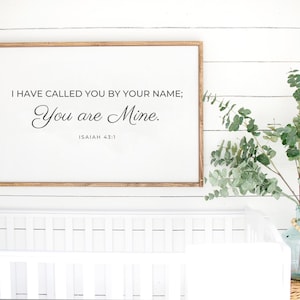 I Have Called You by Name Isaiah 43 1 Over the Bed Wall Decor Scripture ...