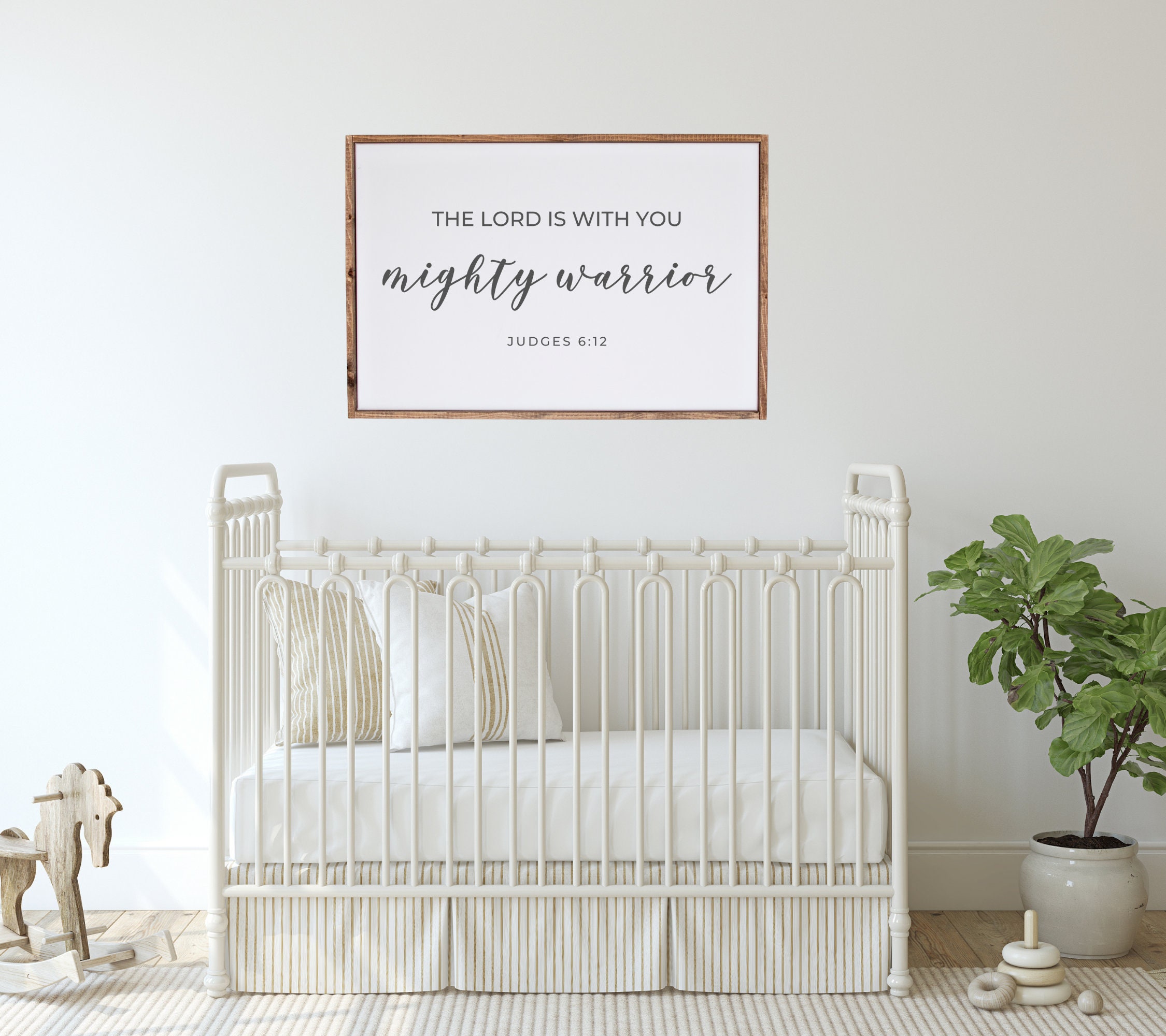 Judges 6 12, The Lord Is With You Mighty Warrior, Christian Wall Art ...