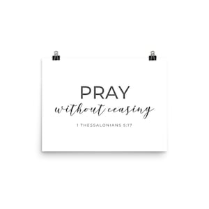 Pray Without Ceasing, Christian Signs, Prayer Wall Art, Large Scripture ...