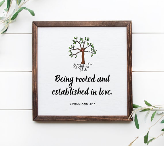 Rooted and Established in Love Marriage Signs Love Bible - Etsy