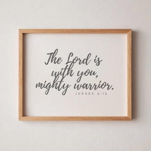 Mighty Warrior Printable Boho Christian Baby Nursery Wall Decor ...