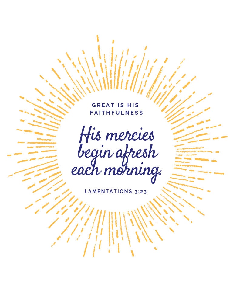 Lamentations 3, Great is Thy Faithfulness, His Mercies Are New Every ...