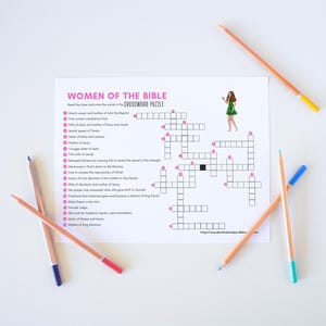 Women of the Bible Crossword Puzzle for Adults PRINTABLE Christian Game ...