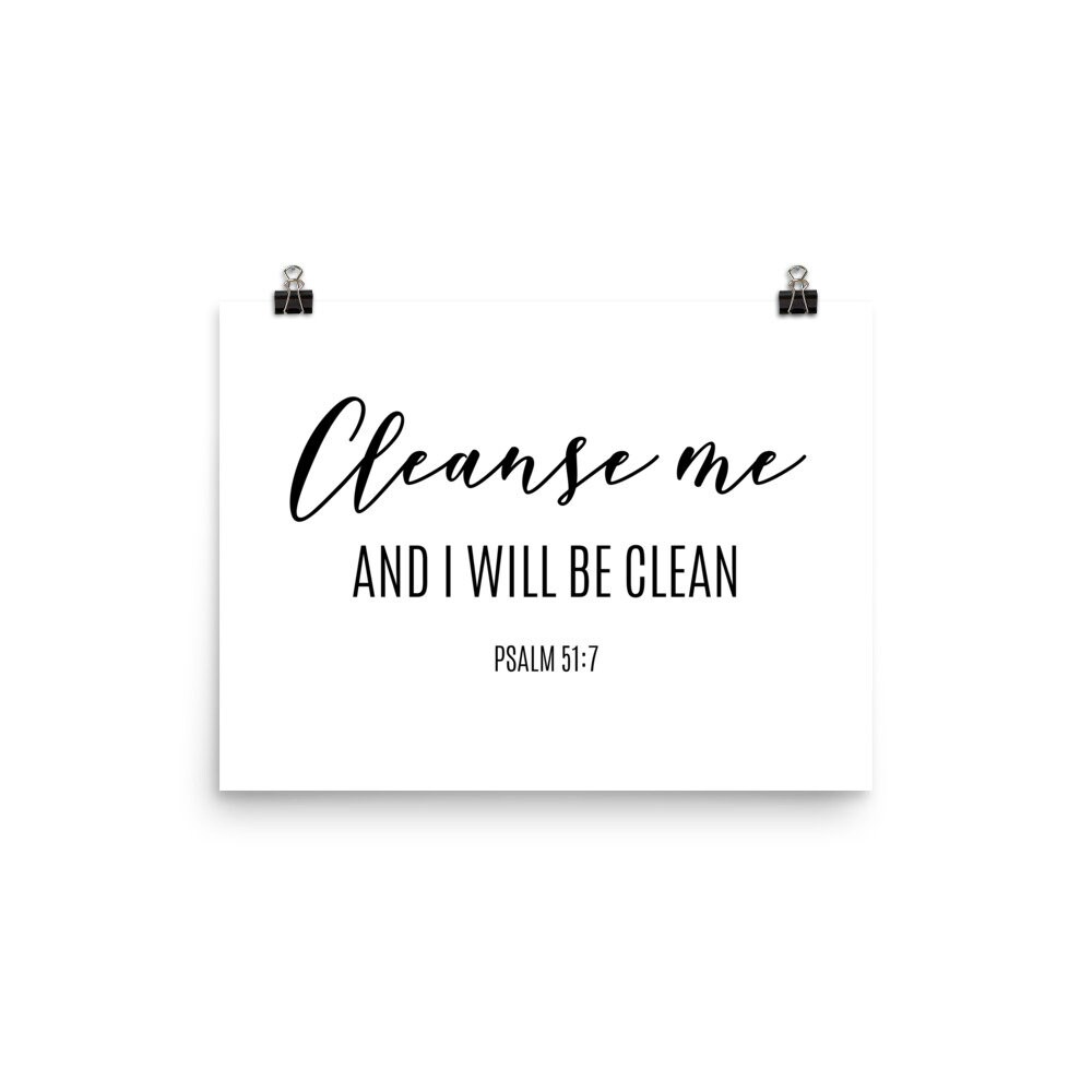 Cleanse Me Laundry Room Sign Scripture Wall Hangings | Etsy