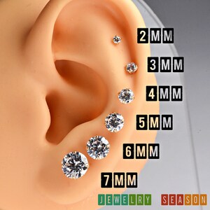 14K Rose Gold Round Stud Screw Back Earrings, Children Girls Womens ...
