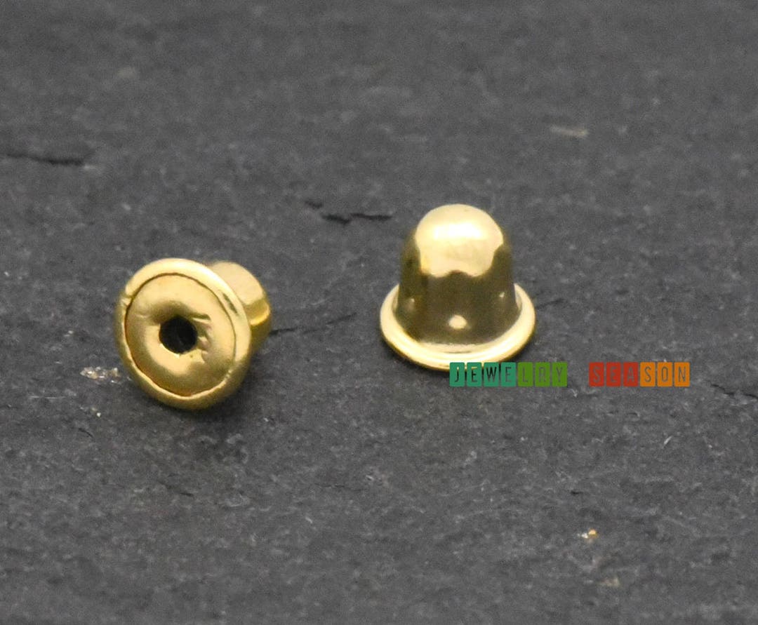 Pair of Earring Backs for Screw Back Earrings 14k Yellow Gold White ...