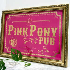 Personalised Metallic Foil Pub Sign: Vintage Style Custom Bar Decor - Etsy