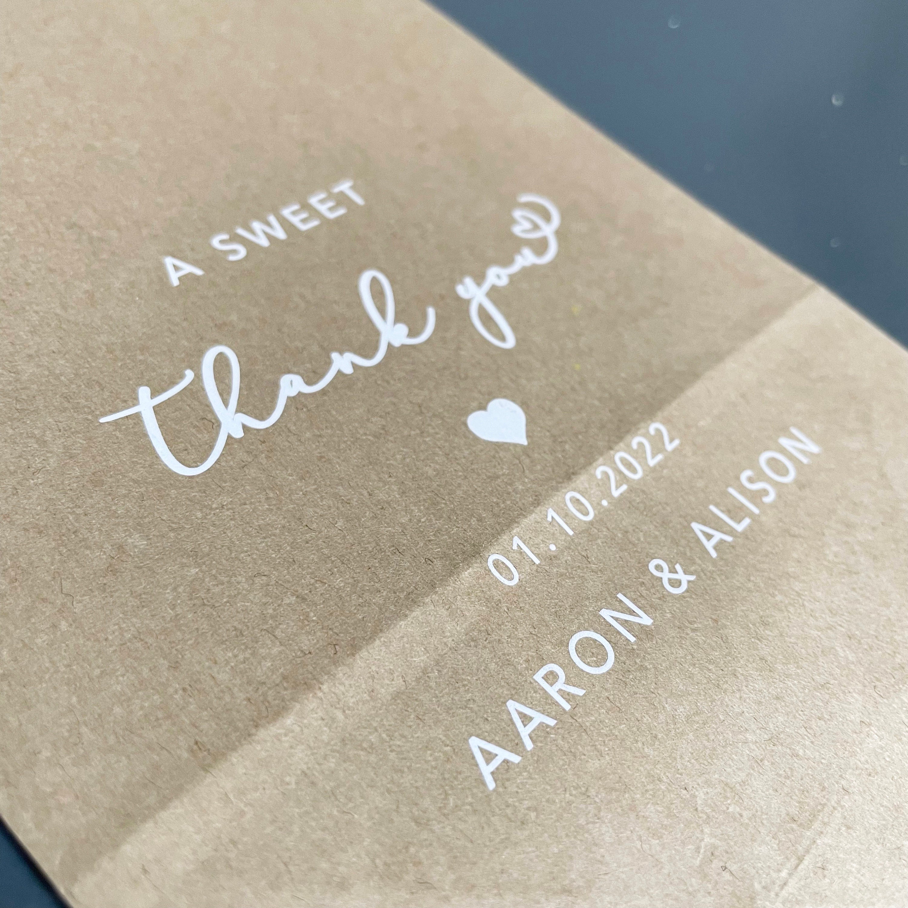 Personalised Wedding Sweet Bags SIMPLE ELEGANT Candy Cart - Etsy