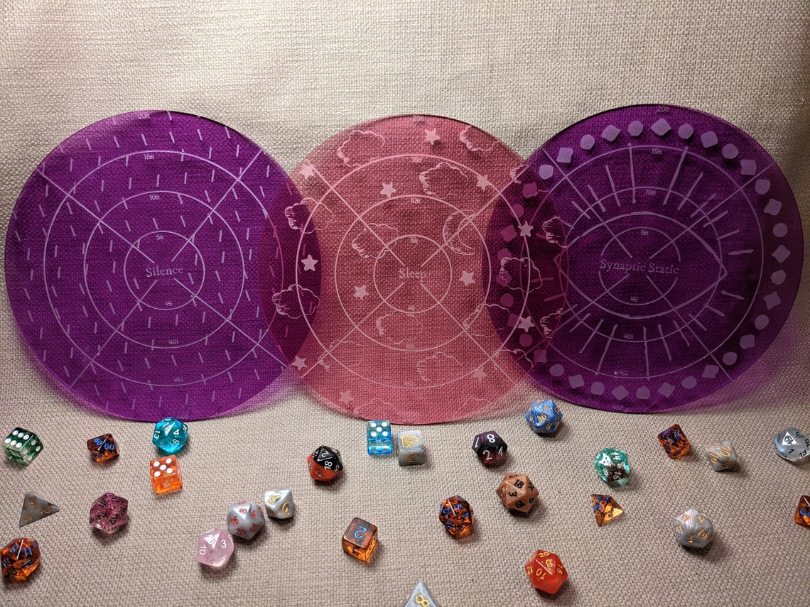 Area of Effect Spell Templates Dungeons & Dragons | Etsy