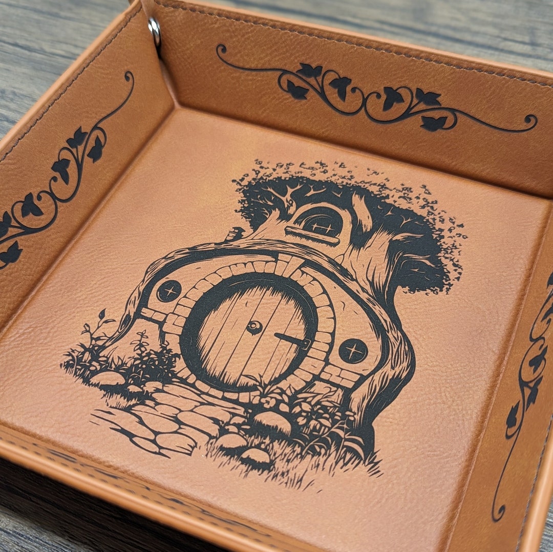 Hobbit Hole Door Dice Tray | Leatherette Collapsible Gaming Snap Dice ...