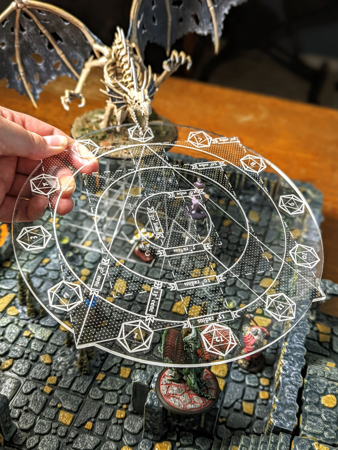 Area of Effect Universal Spell Template Tabletop RPG - Etsy