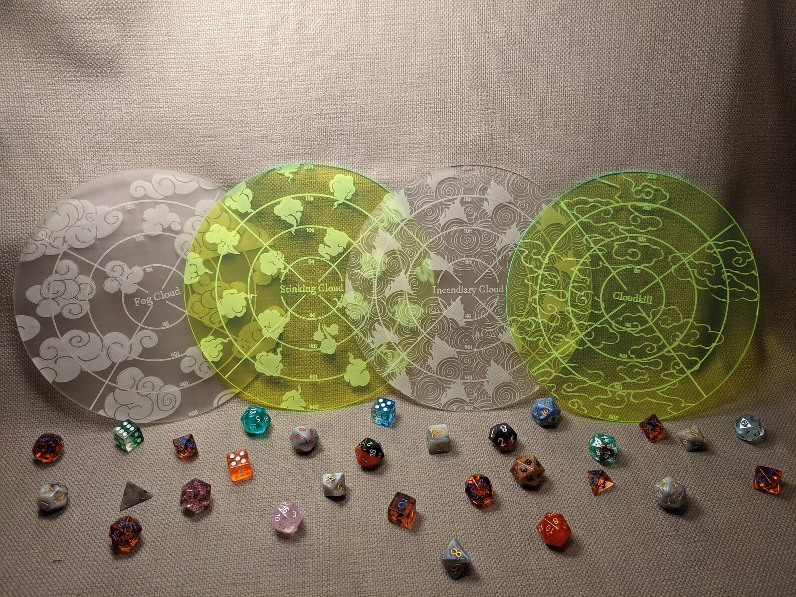 Area of Effect Spell Templates Dungeons & Dragons | Etsy