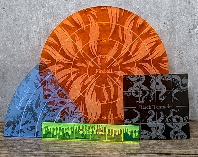 Area of Effect Universal Spell Template Tabletop RPG Accessories - Etsy